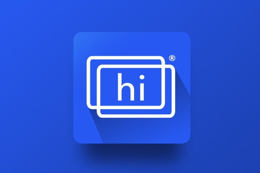 O Hi app permite ao usuário criar e personalizar seu cartão de visita